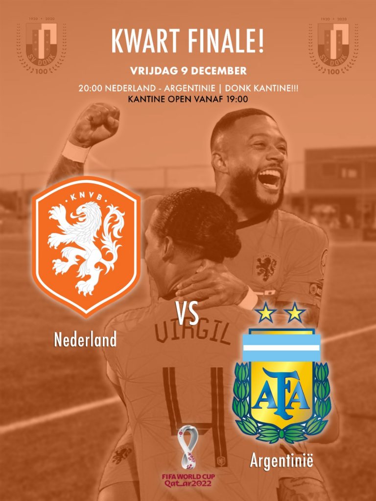Nederland – Argentinië in de kantine – sv Donk